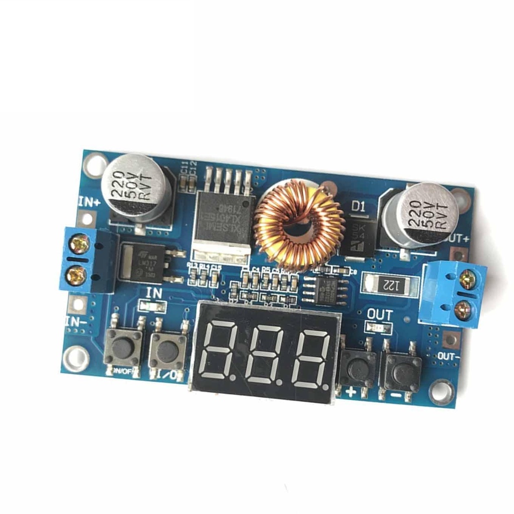 DC-DC Adjustable Step Down Converter Module Volt Display 75W 5A 5-36V ...