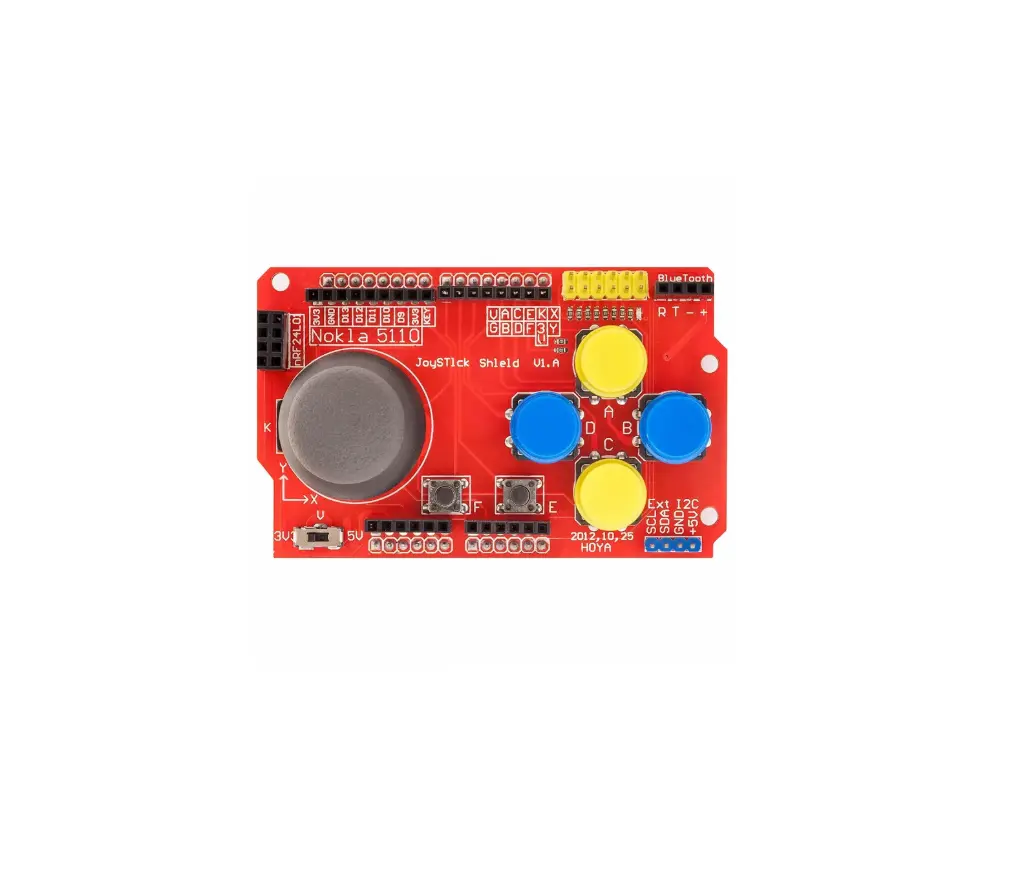 Joystick Shield (PS2 + 4Buttons) For Arduino Robotics | TechMaze ...